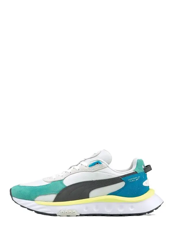 PUMA Wild Rider "rollin'" Elektro Aqua - White/blue/gray