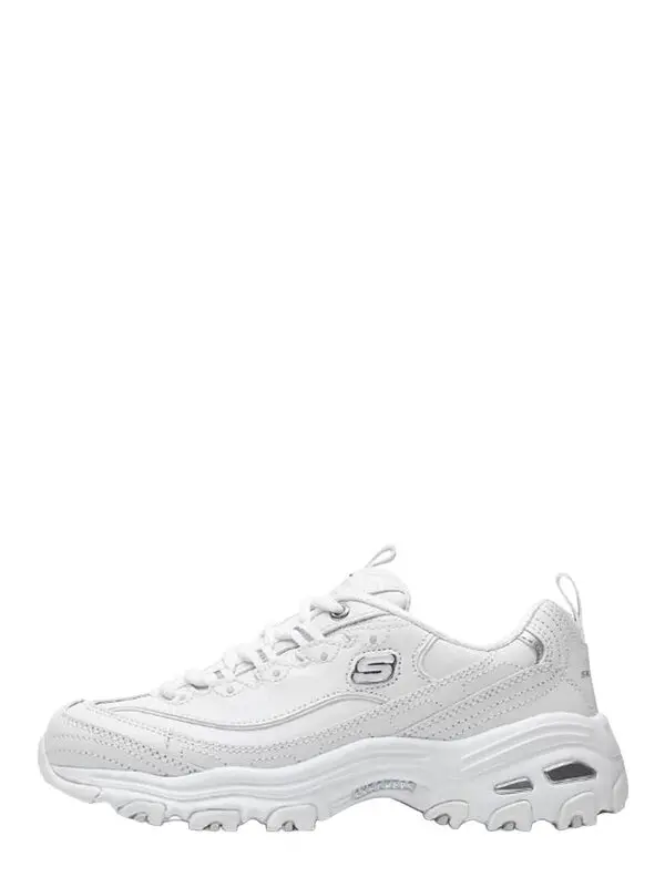 Sketchers D'lites Daddy Shoes - White/silver