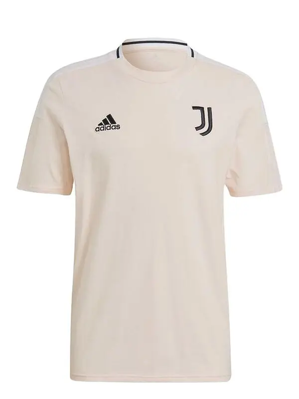 Adidas Juve Tee Juventus Soccer/football Sports Round Neck Short Sleeve - Pink
