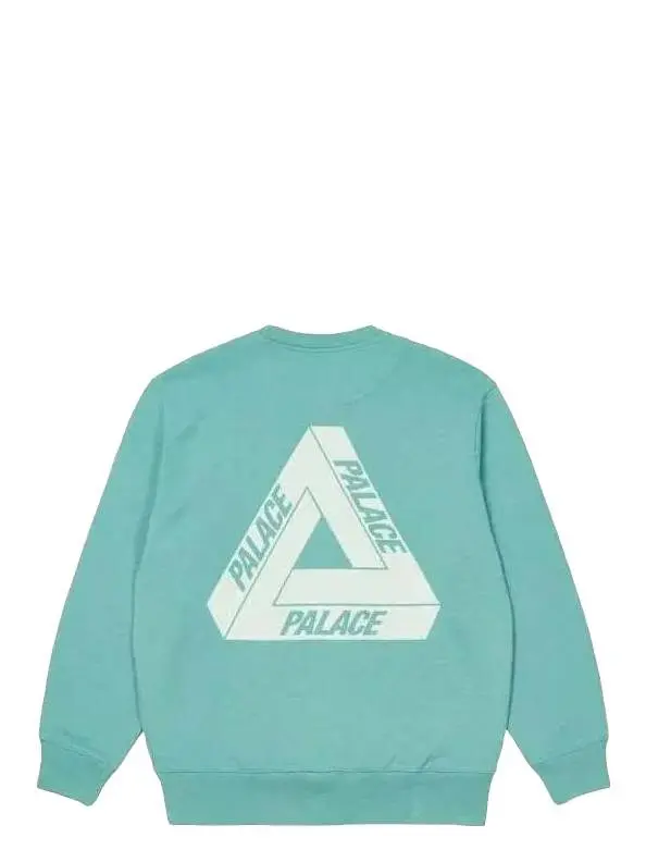PALACE Fw21 Slub Crewneck Pullover - Teal