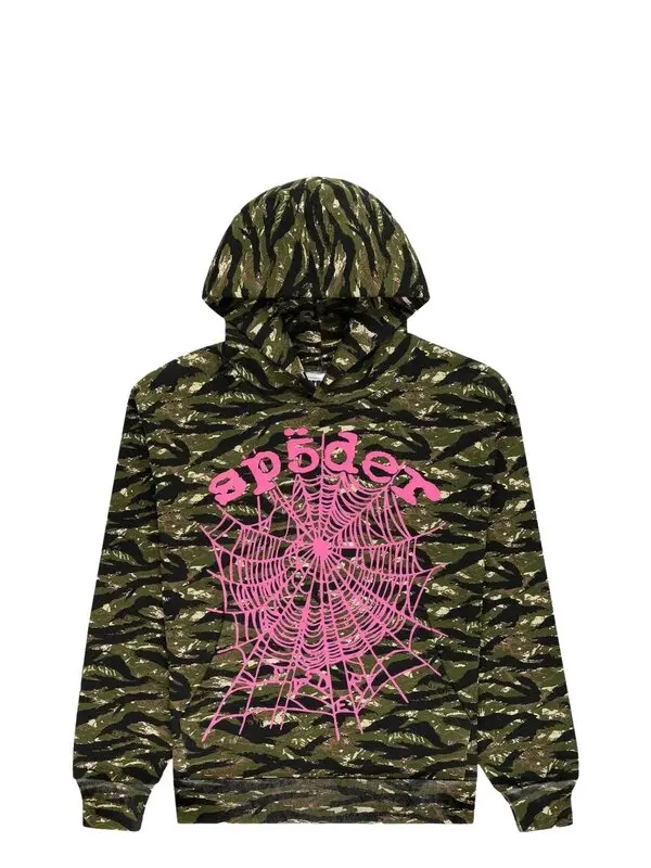 DENIM TEARS Sp5der Og Web V2 Hoodie - Tiger Camo