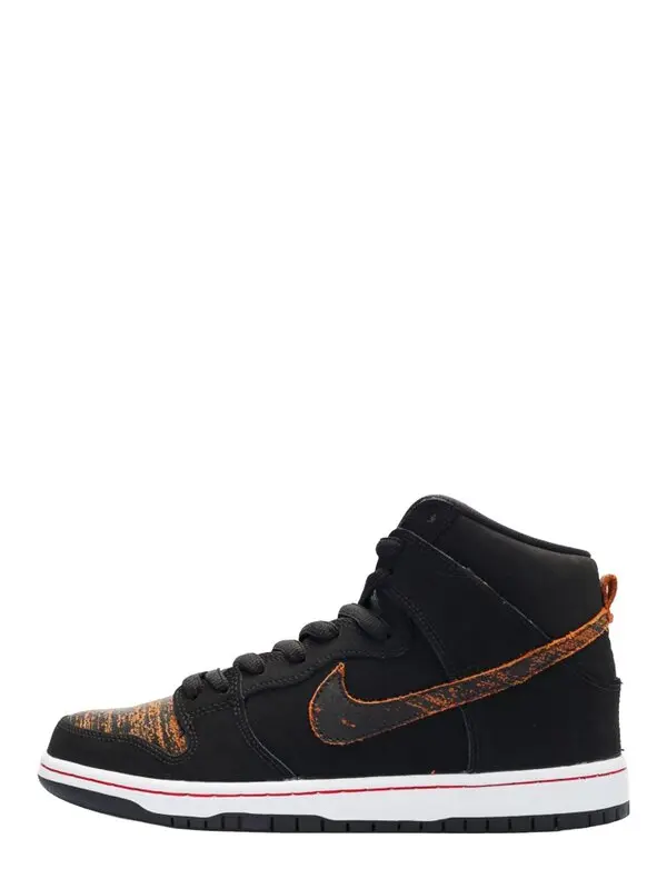 Nike Dunk High Pro Distressed Leather Sneakers - Black