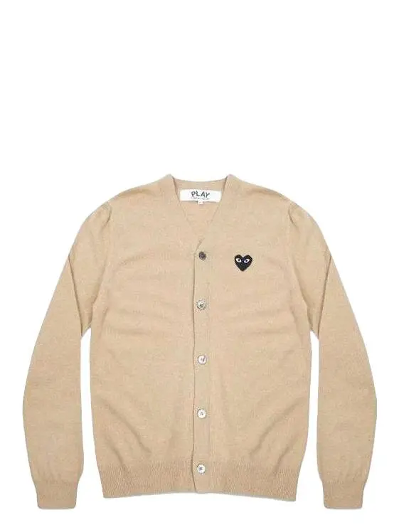 Play Comme Des Garcon Emblem Cardigan - Beige