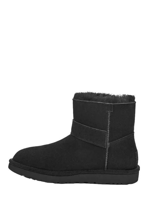 UGG Mini Bailey Graphic Logo Strap Boots - Black