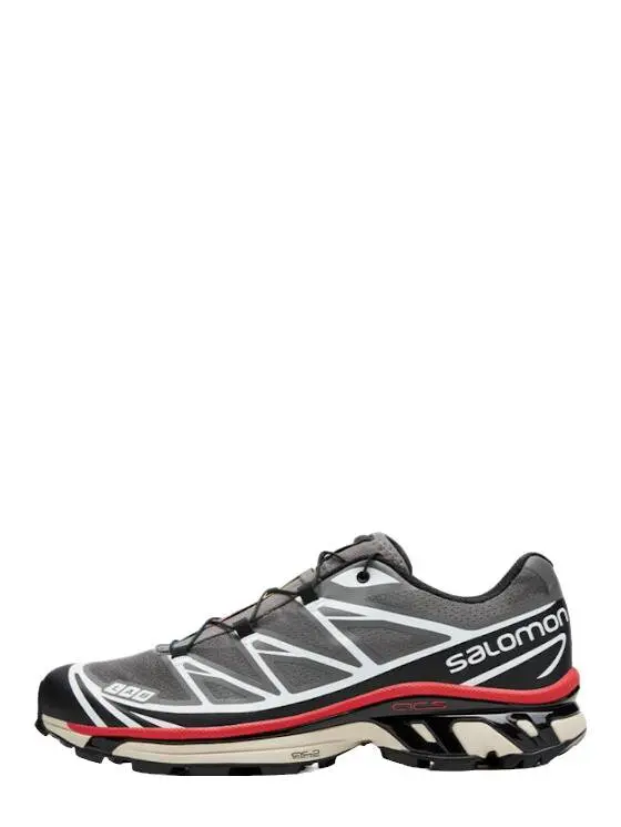 SALOMON Xt-6 Athletic Sneakers - Pewter/black/aurora Red