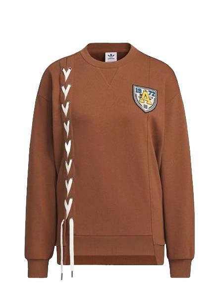 Adidas Originals Sportswear Hoodie With Lace-up Detailing - Tan