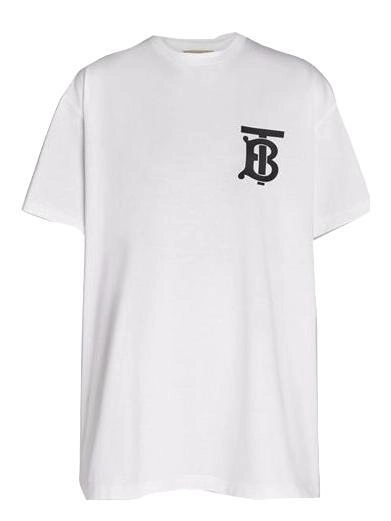 Burberry Monogram Motif Oversized T-shirt - White