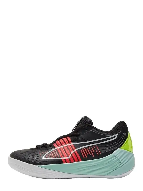 PUMA Fusion Nitro Low Top Athletic Sneakers - Black/red/white