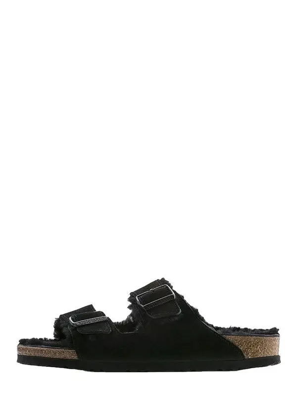 BIRKENSTOCK Arizona Fleece Lined Sandals - Black