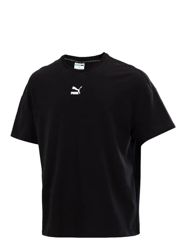 PUMA Sport Running Trainingwork Outfast Dringbreathable Fabric Round Neckshort Sleeve - Black