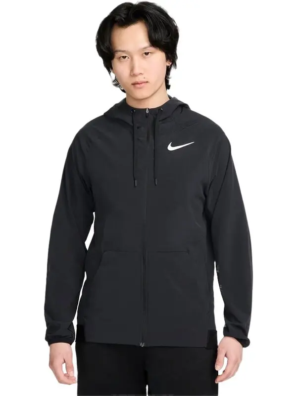 Nike Solid Color Small Long Sleeves Hooded Jacket Black - Default Color