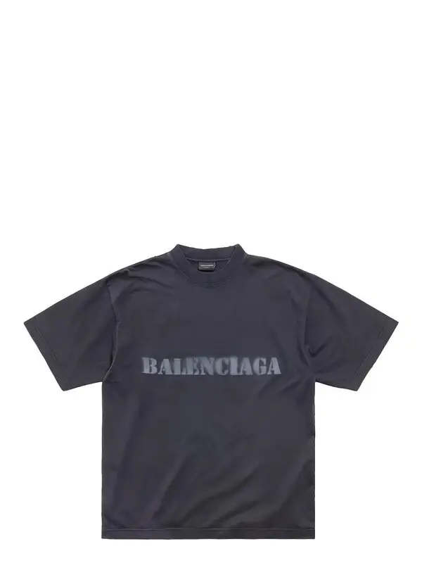 Balenciaga Stencil Type T-shirt - Black