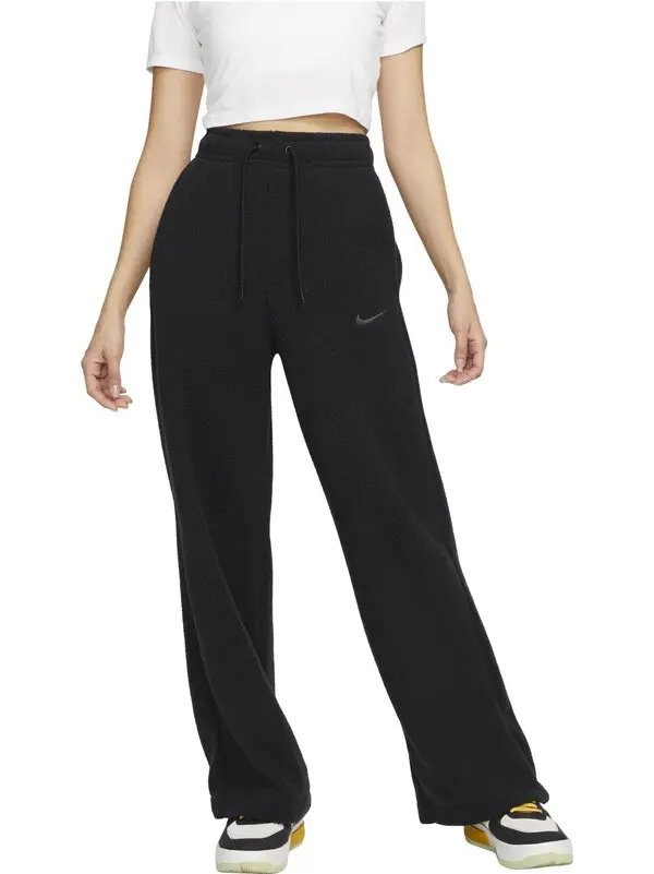 Nike Plush Wide Leg Pants - Black