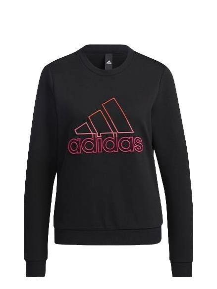 Adidas Printing Logo Round-neck Sweatshirt - Black