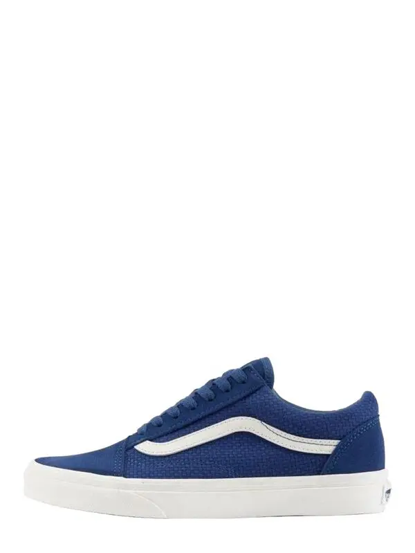 VANS Old Skool Woven Check Low Top Sneakers - Blue/white