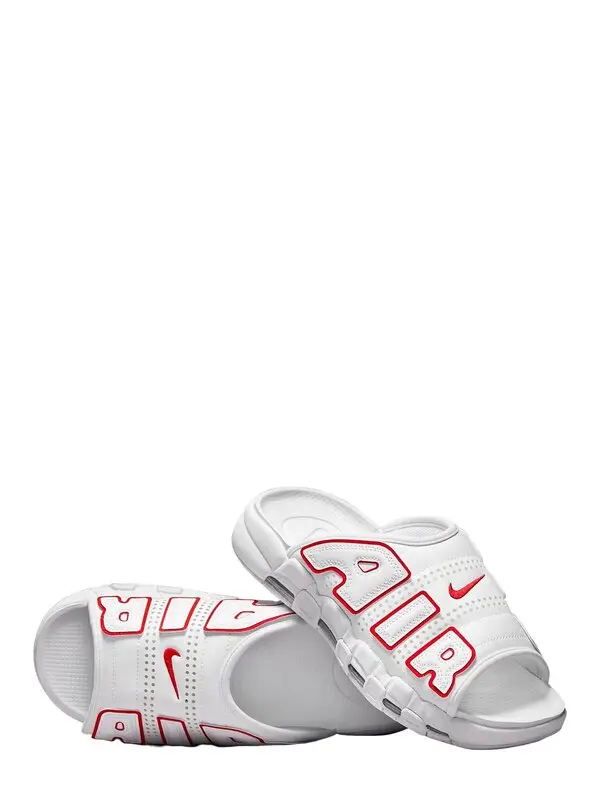 Nike More Uptempo Slides - White/red
