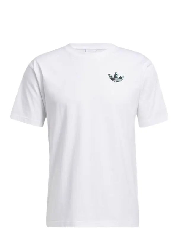 Adidas Originals Athleisure Casual Sports Printing Round Neck Short Sleeve - White