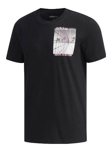 Adidas Neo Cs Su Tee Ss Round Neck Short Sleeve - Black