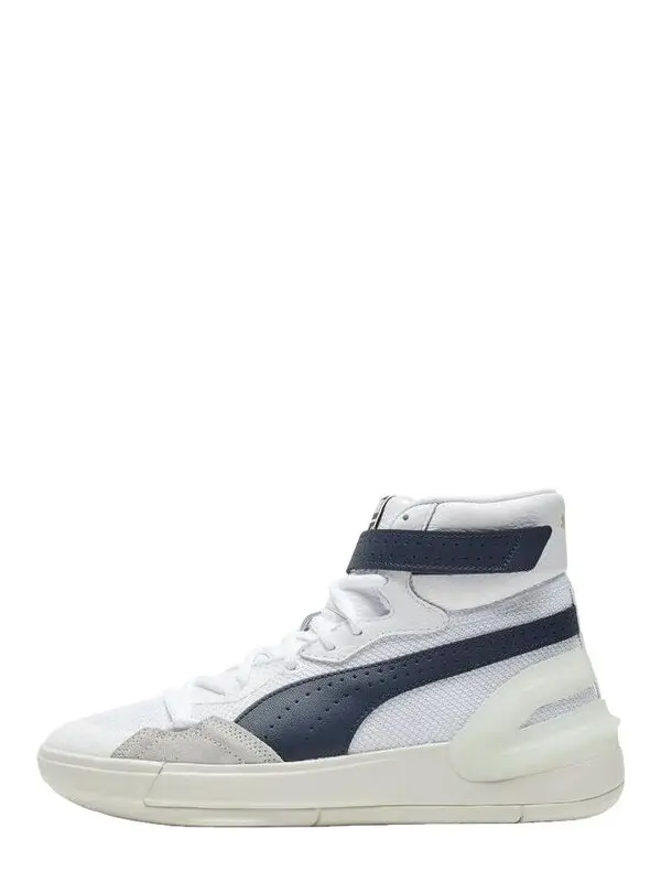 PUMA Sky Modern High Top Athletic Sneakers - White/blue