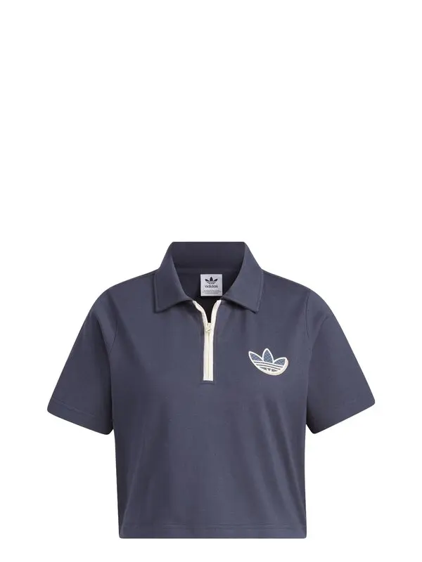 Adidas Originals Sportswear Cropped Polo Shirt - Blue