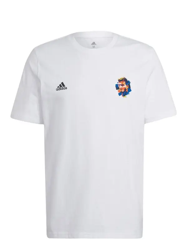 Adidas Beckham Alphabet Numeric Printing Soccer/football Athleisure Casual Sports Short Sleeve White - Multi-color