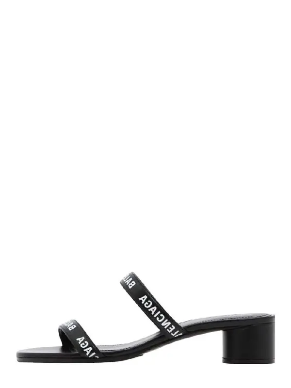 Balenciaga Round Toe Sandals - Black