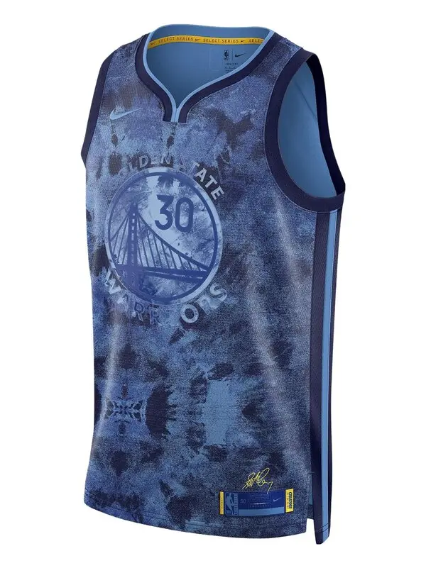 Nike X Nba Dri-fit Stephen Curry Golden State Warriors Swingman Jersey - Blue/gold/multi-color