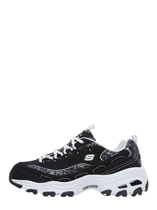 Sketchers D'lites Low Top Sneakers - Black