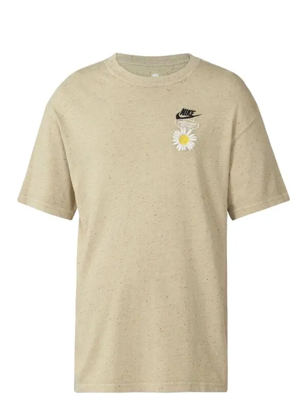 Nike Loose Knit Retro Daisy Printing Short Sleeve T-shirt - Multi-color