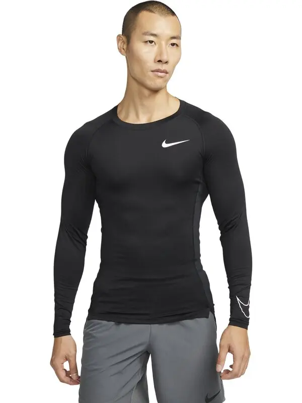 Nike Pro Dri-fit Long Sleeve T-shirt - Black