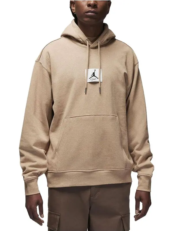 JORDAN Air Flight Fleece Pullover Hoodie - Hemp/heather/sail