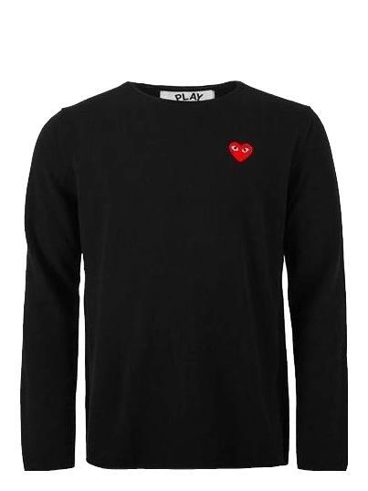 Play Comme Des Garcon Emblem Sweater - Black