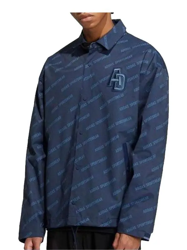 Adidas Logo Monogram Jacket - Navy