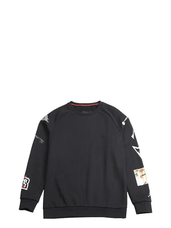 JORDAN Printed Pullover - Black