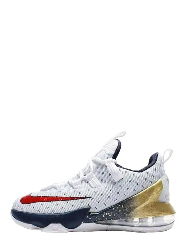 Nike Lebron 13 Low Athletic Sneakers - White/red