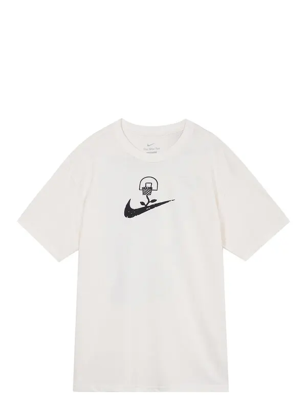 Nike Logo Printing Pattern Pullover Casual Short Sleeve White T-shirt - Default Color