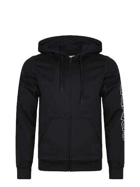Adidas Originals Hooded Knit Track Jacket With Logo Detail - Black