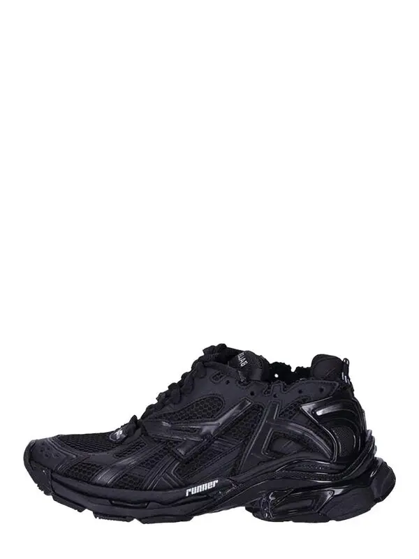Balenciaga Runner Sneakers In Matte Mesh And Nylon - Black