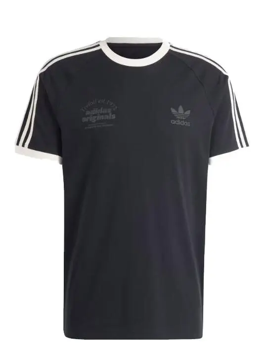 Adidas Originals Sport Graphic Cali Tee Asia Sizing 'black White - Black/white
