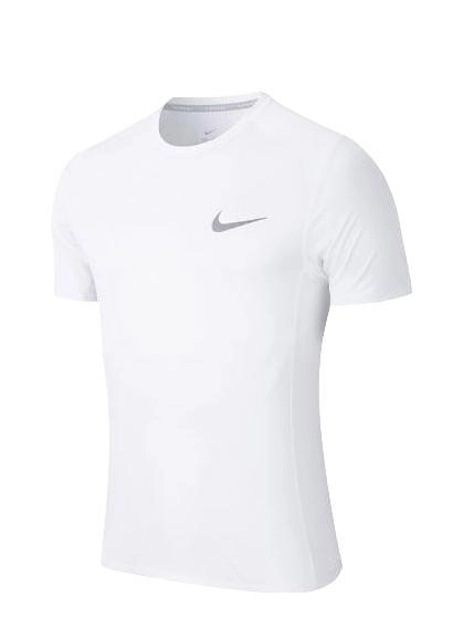 Nike Miler Short Sleeve Running Top - White