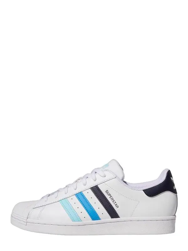 Adidas Originals Superstar Low Top Sneakers - White/blue/black