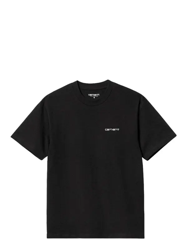 Carhartt Work In Progress Script Embroidery Short Sleeve T-shirt - Black