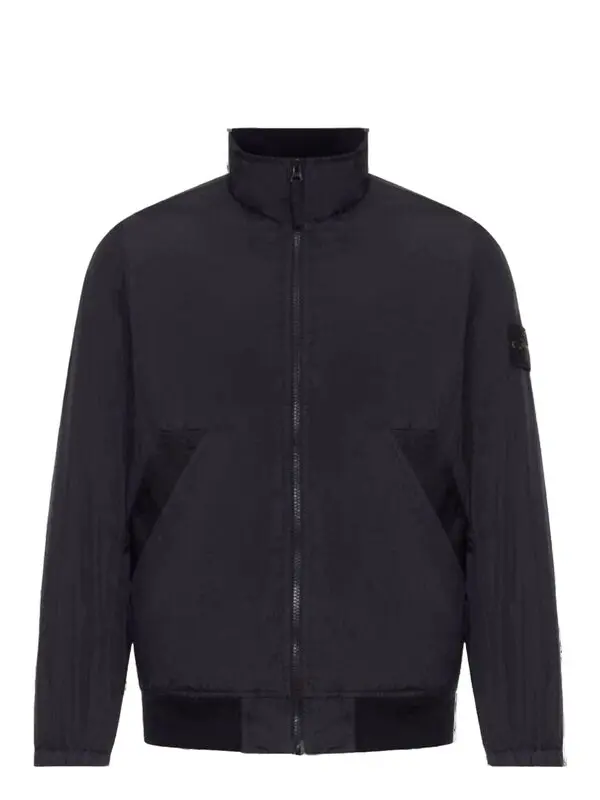 Stone Island Zip-up Windbreaker Jacket - Black