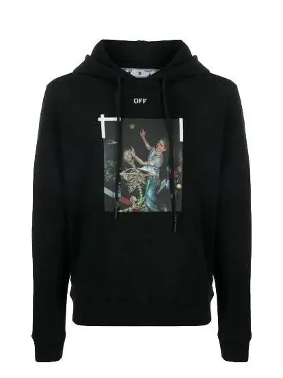 Off-White Pascal Painting Print Hooded Pullover - Black