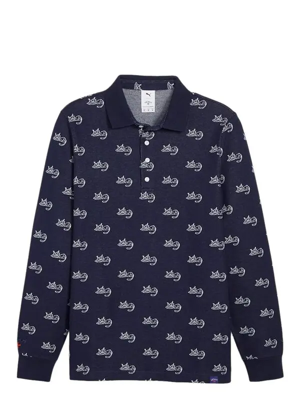 PUMA X Noah Jacquard Polo Shirt - Navy