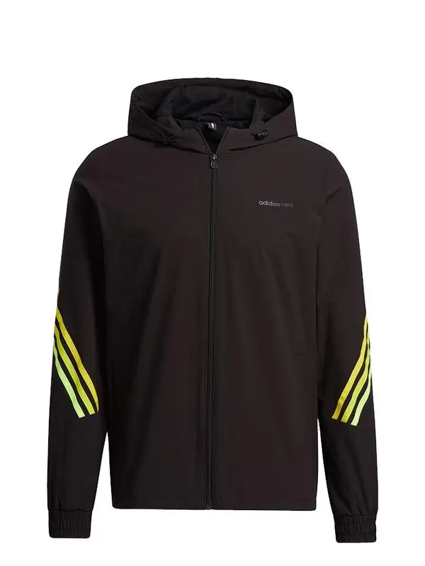 Adidas Neo Fav 3s Wb 2 Stripe Sports Hooded Jacket - Multi-color