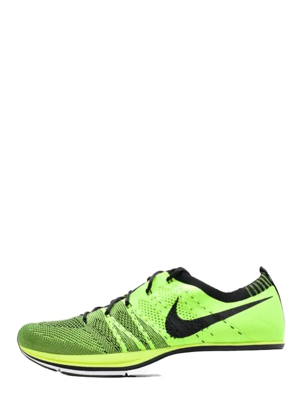 Nike Flyknit Trainer+ "volt " Athletic Sneakers - Black
