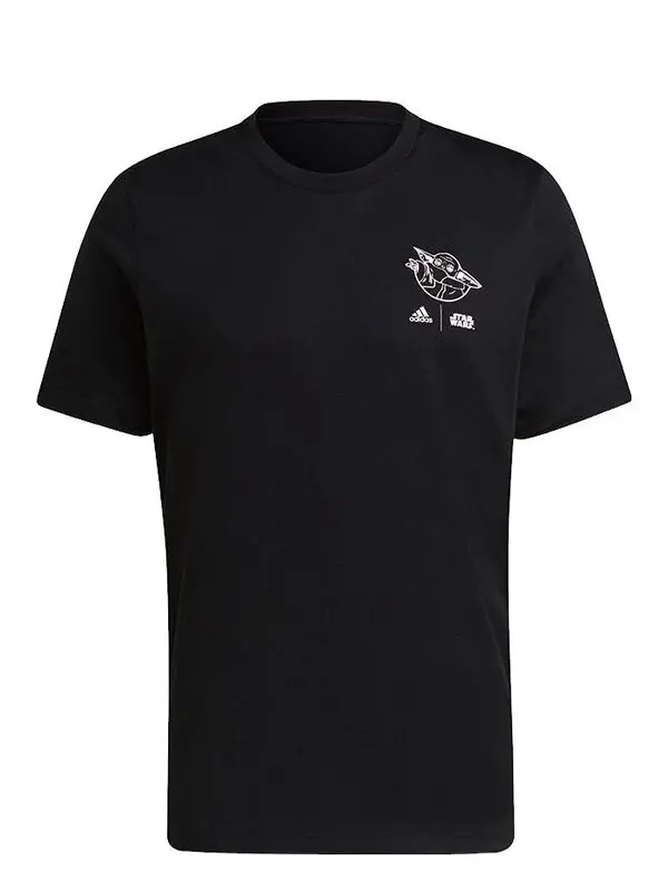 Adidas M Str Wrs Tc T Casual Sports Breathable Printing Short Sleeve Black - Multi-color