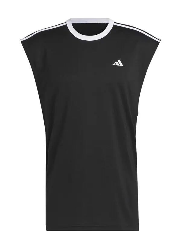 Adidas Sleeveless Basketball Tee - Black