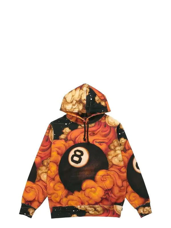 Supreme Fw19 Martin Wong 8-ball Hooded Sweatshirt - Colorblock